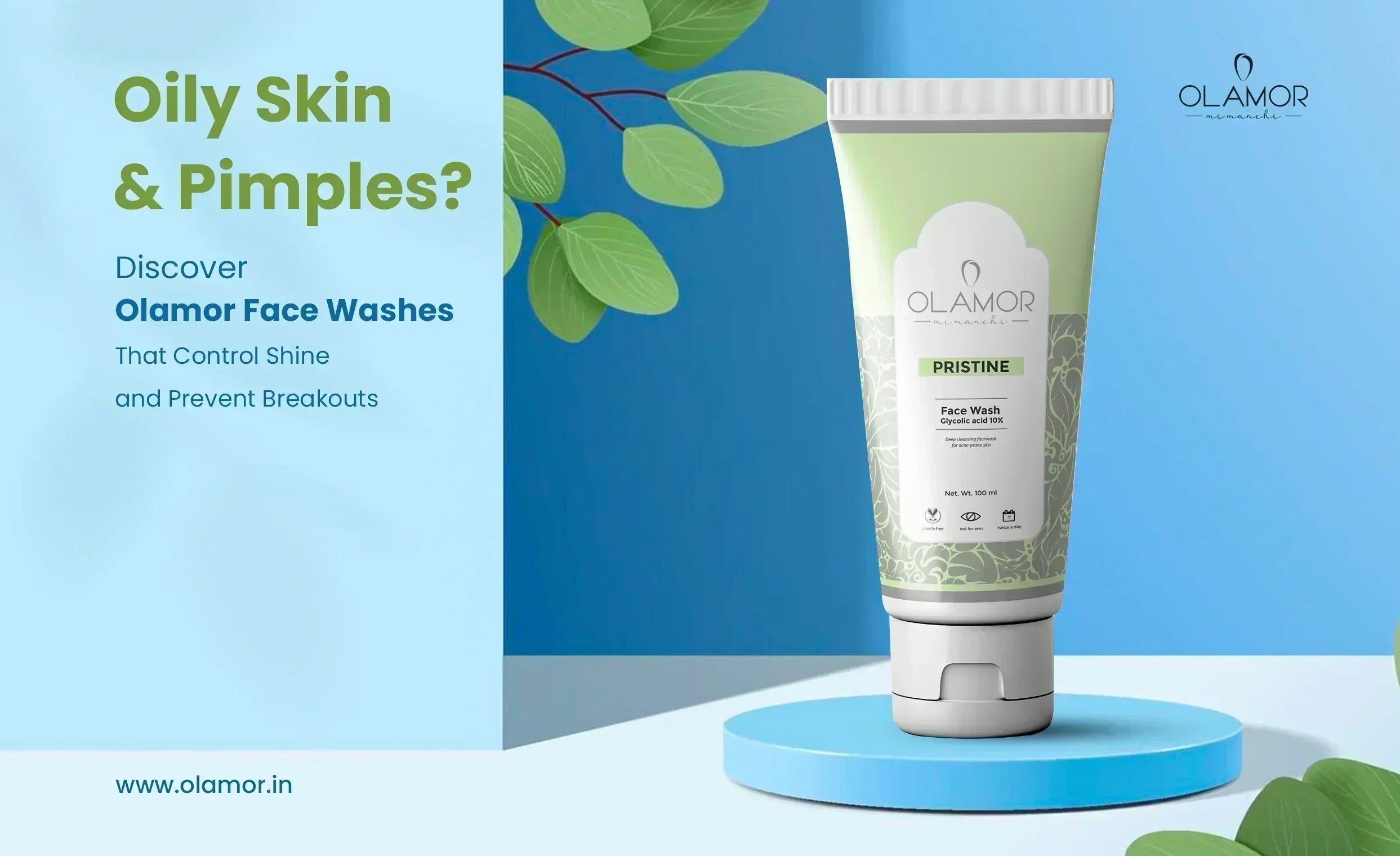 Acne & Shine Control Face Wash for Oily Skin Types – OLAMOR
